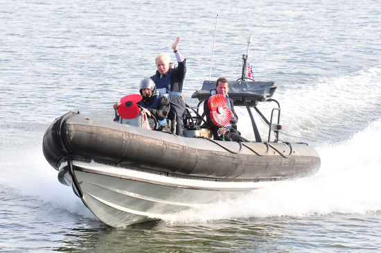 Boris Johnson Onboard Royal Navy Rib Editorial Stock Photo - Stock ...