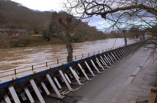Flood Defence Barriers Hold Back Flood Editorial Stock Photo - Stock ...