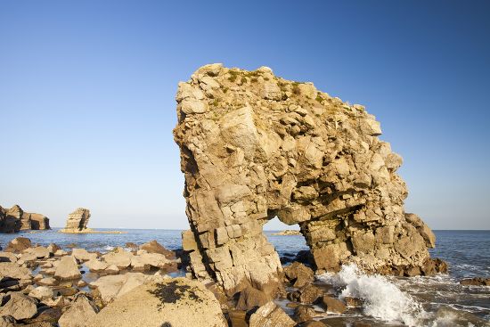 Sea Stacks Sea Arch On North Editorial Stock Photo - Stock Image ...