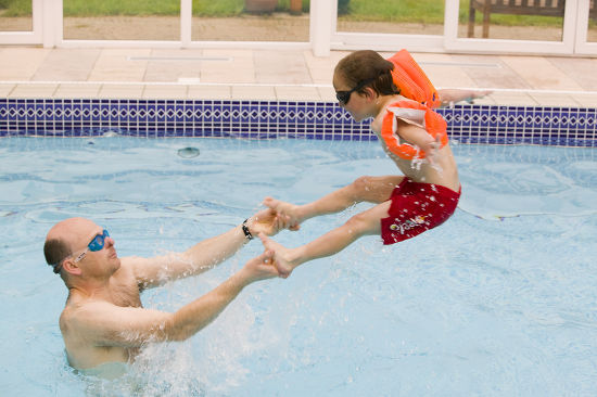 Family Playing Indoor Swimming Pool Editorial Stock Photo - Stock Image ...