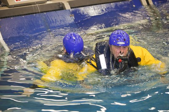 Workers Offshore Industry Practice Helicopter Ditching Editorial Stock ...