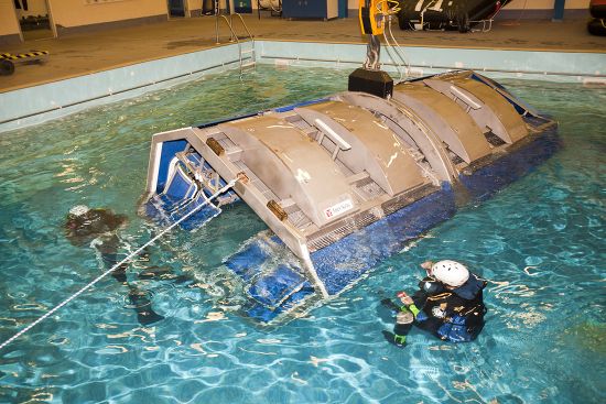 Workers Offshore Industry Practice Helicopter Ditching Editorial Stock ...