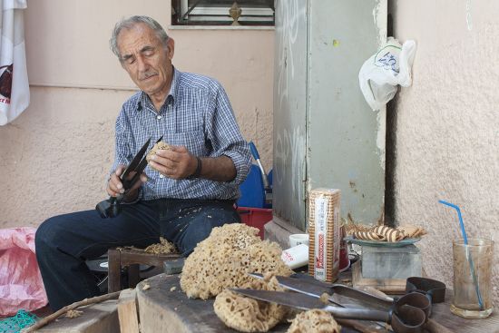 Man Shaping Natural Sponge Traditional Way Editorial Stock Photo ...