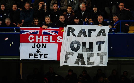 Chelsea Fans Hold Grammatically Confusing Banner Editorial Stock Photo ...