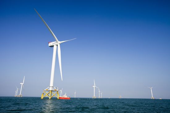 Ormonde Offshore Wind Farm Currently Being Editorial Stock Photo ...