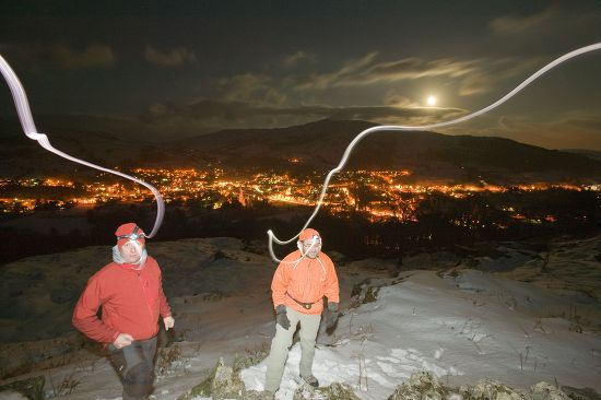 Hill Walking Above Ambleside Snow Night Editorial Stock Photo - Stock ...