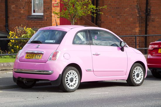 Pink Fiat 500 Car Parked Carlisle Editorial Stock Photo - Stock Image ...