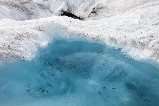 Meltwater Pools On Athabasca Glacier Which Editorial Stock Photo ...