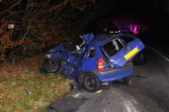 Crashed Vauxhall Corsa Scene After Incident Editorial Stock Photo ...