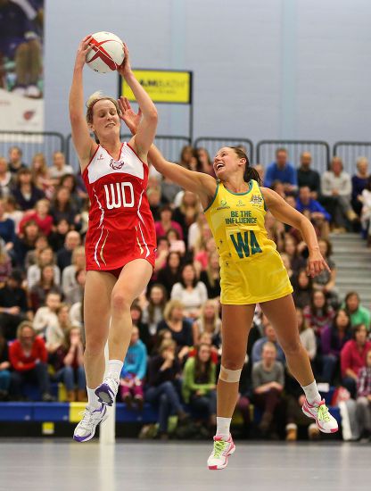 Sara Bayman England Netball Action Madison Editorial Stock Photo ...