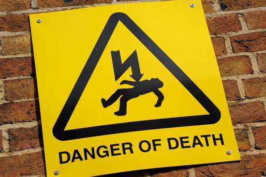 Danger Death Warning Sign Electricity Substation Editorial Stock Photo ...