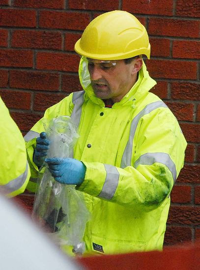 Forensic Fire Investigation Officers Scene Explosion Editorial Stock ...