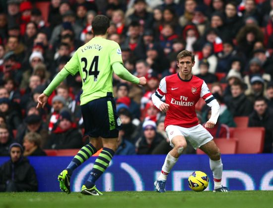 Arsenals Nacho Monreal Aston Villas Matthew Editorial Stock Photo ...