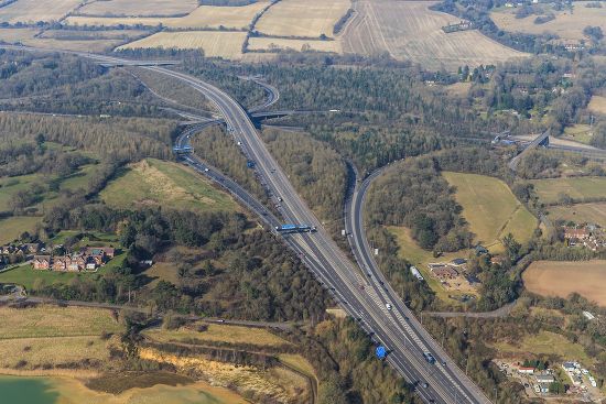 Aerial View M23m25 Motorway Intersection Near Editorial Stock Photo ...
