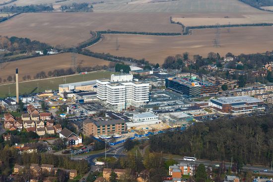 Aerial View Lister Hospital Stevenage Hertfordshire Editorial Stock ...