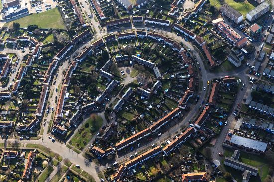 Aerial View Appleyard Crescentcivic Gardens Residential Editorial Stock ...