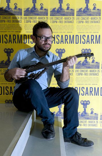 Pedro Reyes Holding Instrument Made Firearms Editorial Stock Photo ...