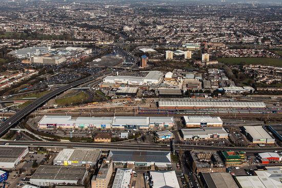 Aerial View Staples Corner Retail Park Editorial Stock Photo - Stock ...