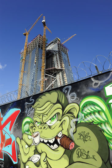 Graffiti Front Construction Site New Ecb Editorial Stock Photo - Stock ...