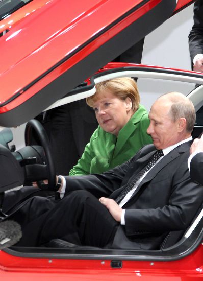Russian President Vladimir Putin German Chancellor Editorial Stock ...