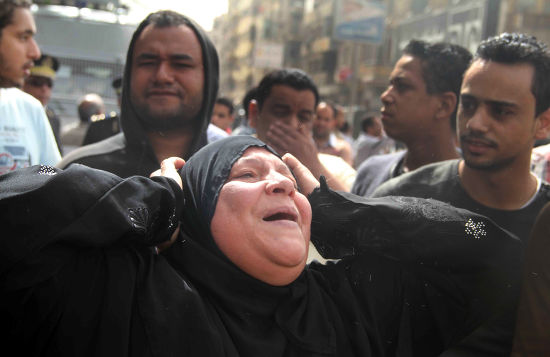 Egyptian Coptic Christians Muslims Protesters Shout Editorial Stock ...
