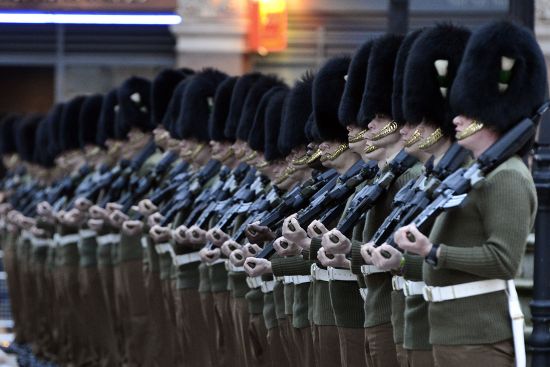 Troop Line Rehearsal Coffin Arrives St Editorial Stock Photo - Stock ...