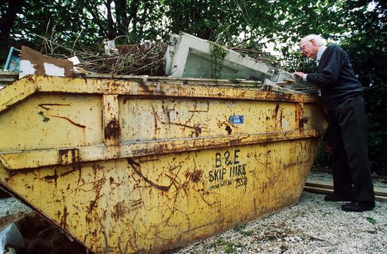 Gilbert Marsh Rummaging Through Skip Editorial Stock Photo - Stock ...