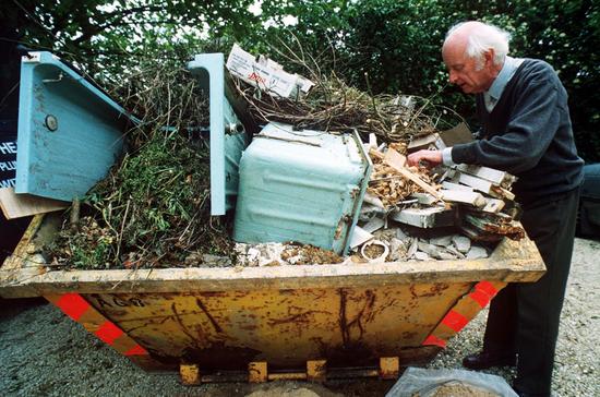 Gilbert Marsh Rummaging Through Skip Editorial Stock Photo - Stock ...