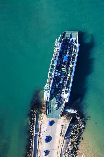 Aerial View Ferry Shell Bay Ferry Editorial Stock Photo - Stock Image ...