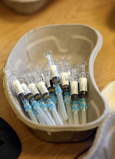 Paper Tray Syringes Containing Mmr Vaccines Editorial Stock Photo ...