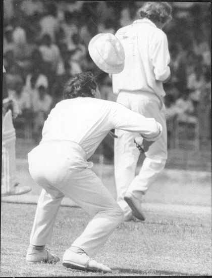 England Cricketer Derek Randall Action Against Editorial Stock Photo ...
