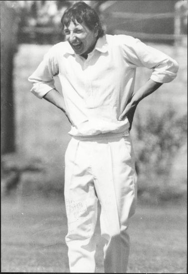 England Cricketer Derek Randall Action Against Editorial Stock Photo ...