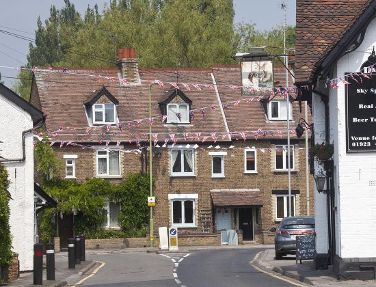 Bunting Celebrate Diamond Jubilee Hunton Bridge Editorial Stock Photo ...