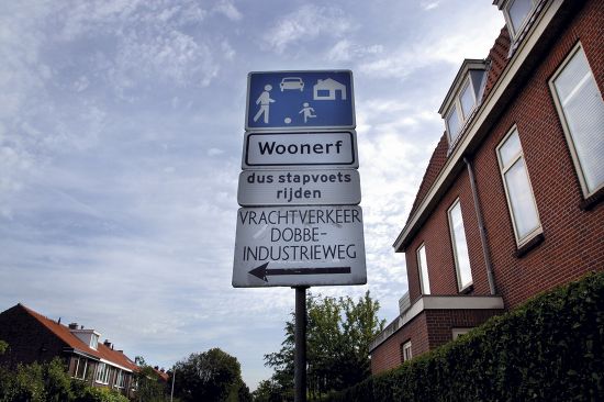 Sign Woonerf Industrial Area Voorschoten Dobbewijk Editorial Stock ...