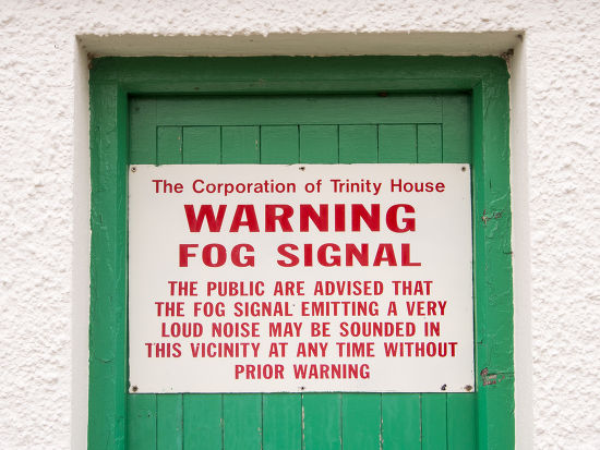 Fog Horn Warning Sign Point Lynas Editorial Stock Photo - Stock Image ...