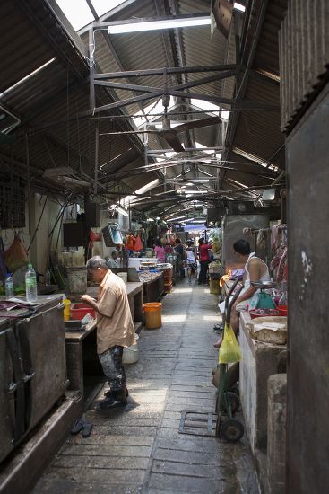 Covered Street Market Alley China Town Editorial Stock Photo - Stock ...