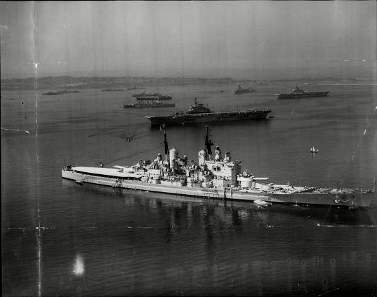 Hms Vanguard Front Ships He Fleet Editorial Stock Photo - Stock Image ...