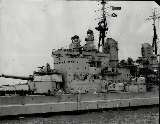 Hms Vanguard British Fast Battleship Built Foto Stok Editorial - Gambar ...