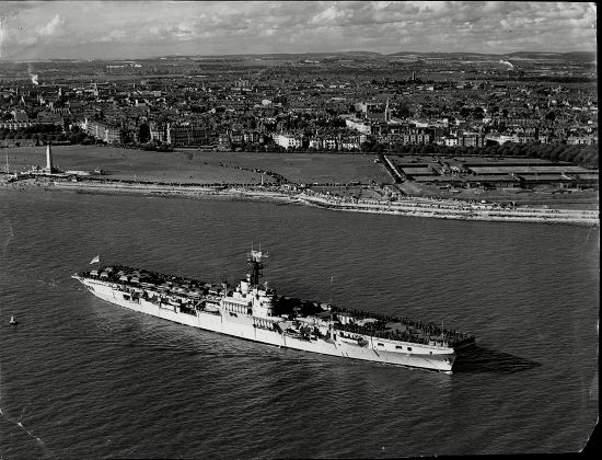 Hms Theseus Royal Navy Aircraft Carrier Editorial Stock Photo - Stock ...