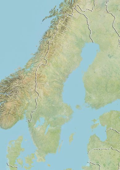 Sweden Relief Map Border Editorial Stock Photo - Stock Image | Shutterstock