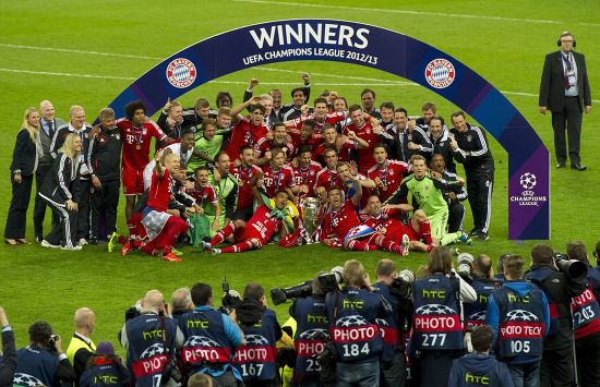 Bayern Munich Players Celebrate Uefa Champions Editorial Stock Photo ...
