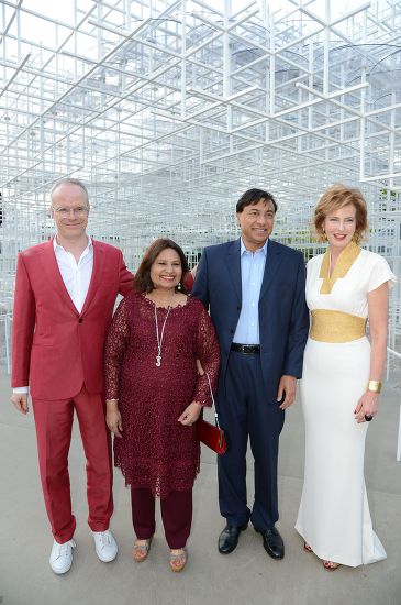Lakshmi Mittal Wife Usha Hans Ulrichobrist Editorial Stock Photo ...