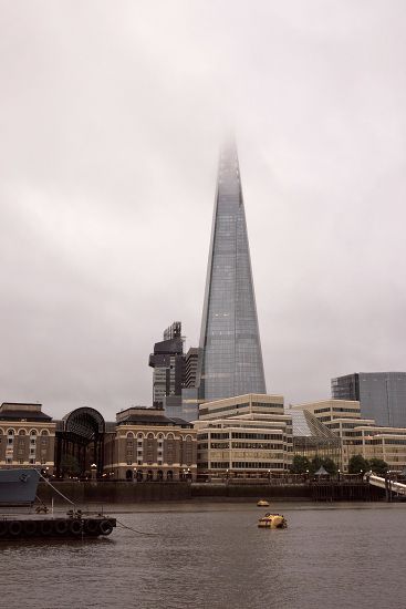 Shard Topmost Levels Hidden By Morning Editorial Stock Photo - Stock ...