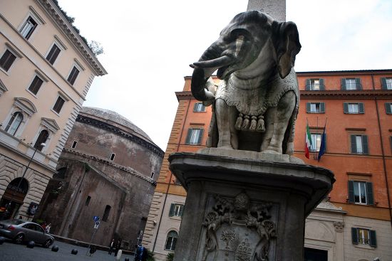 Berninis Elephant Rome Italy Editorial Stock Photo - Stock Image ...