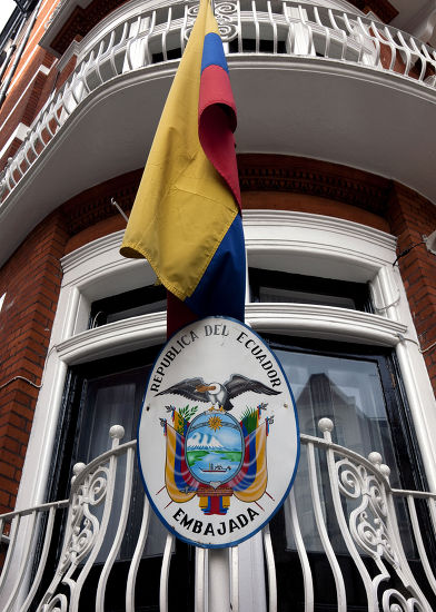 Ecuador Embassy Knightsbridge London England Britain Editorial Stock ...