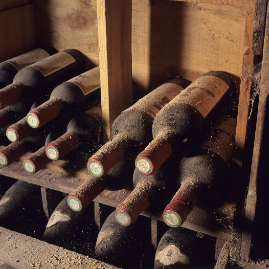 Dusty Bottles Bordeaux Wine Cellar Editorial Stock Photo - Stock Image ...