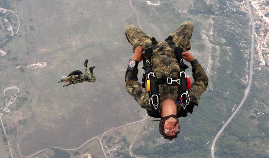 Bulgarian Navy Special Forces Officer Skydiving Editorial Stock Photo ...
