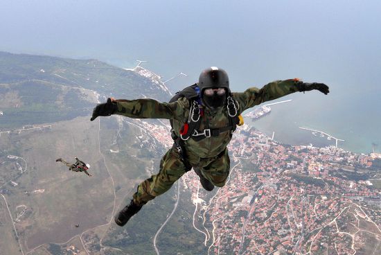 Bulgarian Navy Special Forces Officer Skydiving Editorial Stock Photo ...