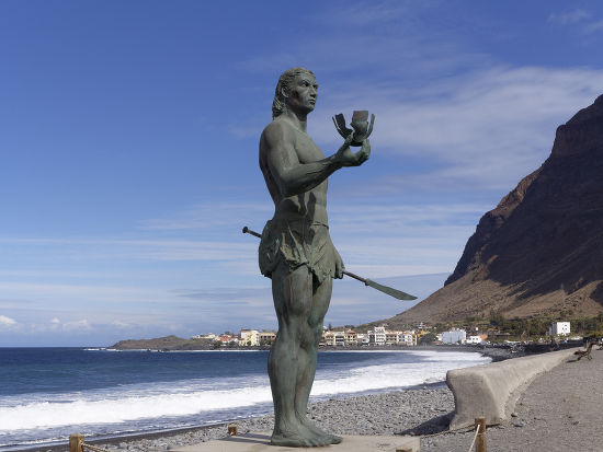 Bronze Statue Monument Guanche Warrior Hautacuperche Editorial Stock ...