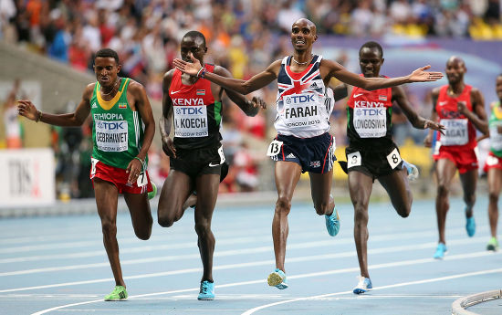 Mo Farah Wins Mens 5000 Metres Editorial Stock Photo - Stock Image ...
